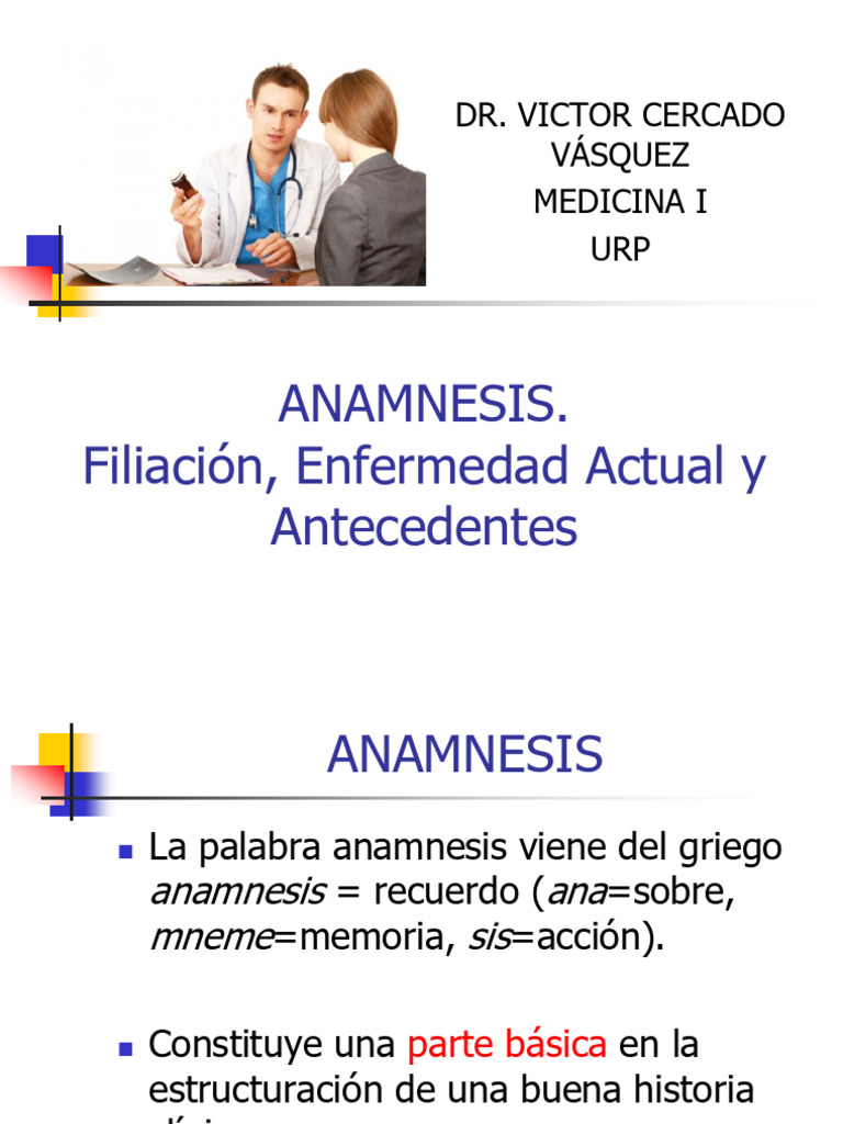 Clase 02 - Anamnesis | PDF