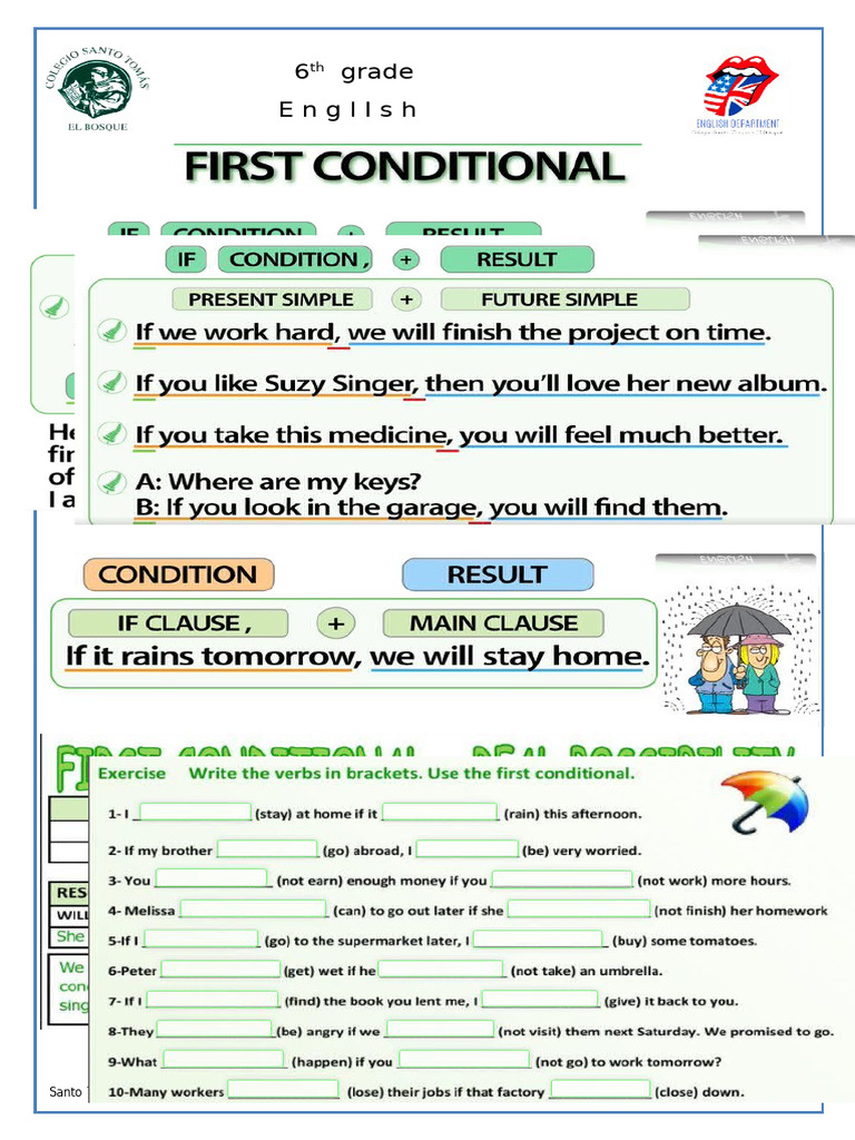 6th grade A & B ( first conditional ) | PDF