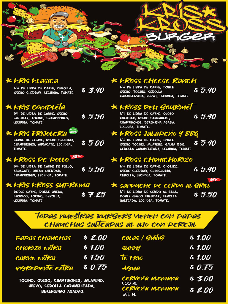 Menu Kris Kross PDF | PDF