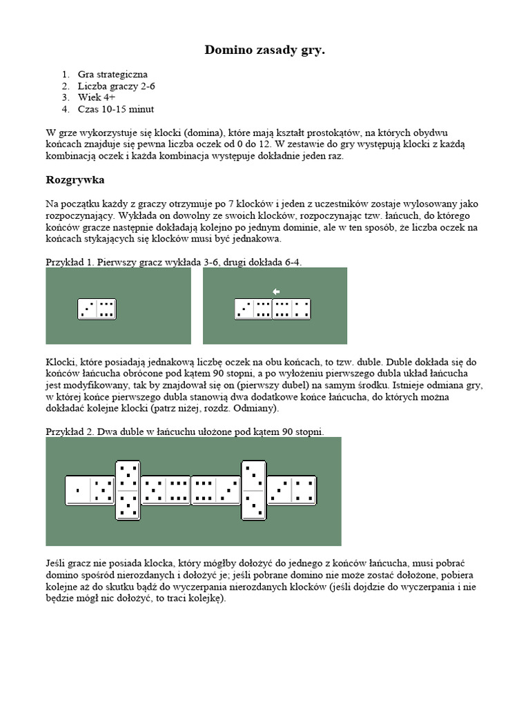 Domino Zasady | PDF
