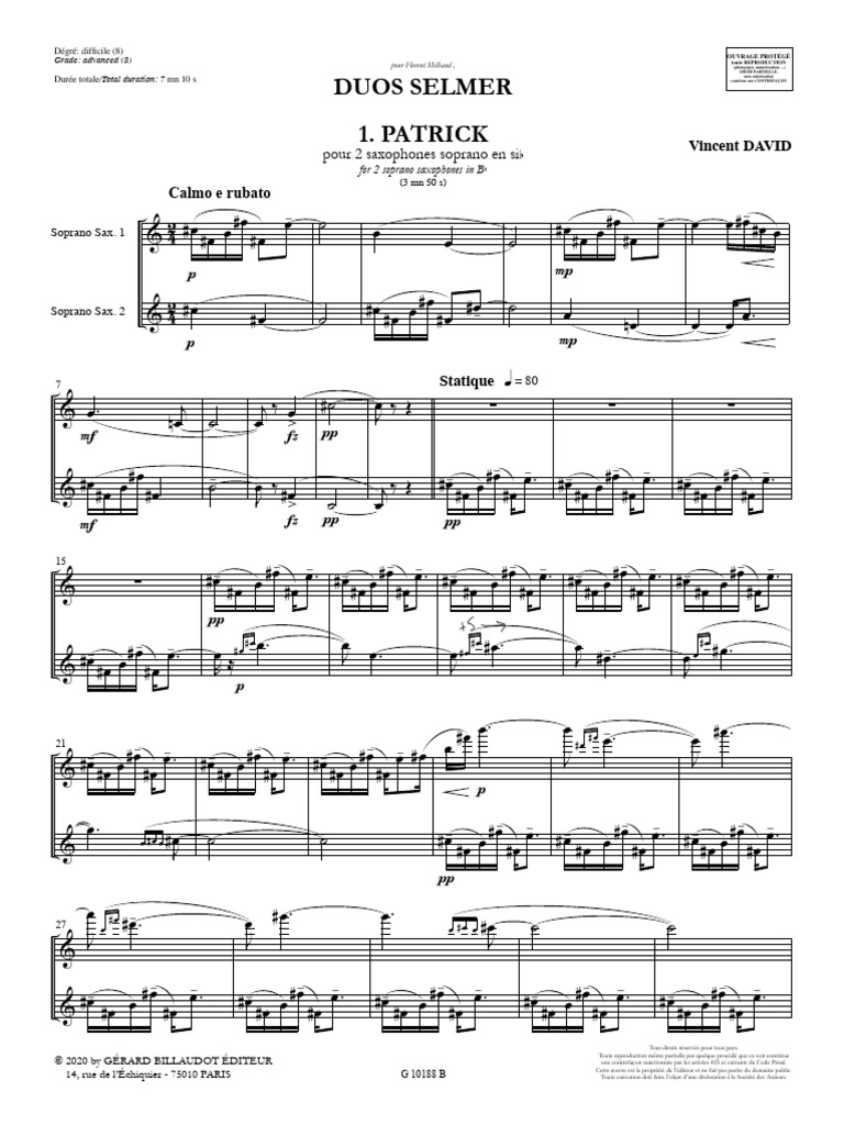 Duos Selmer, V David | PDF