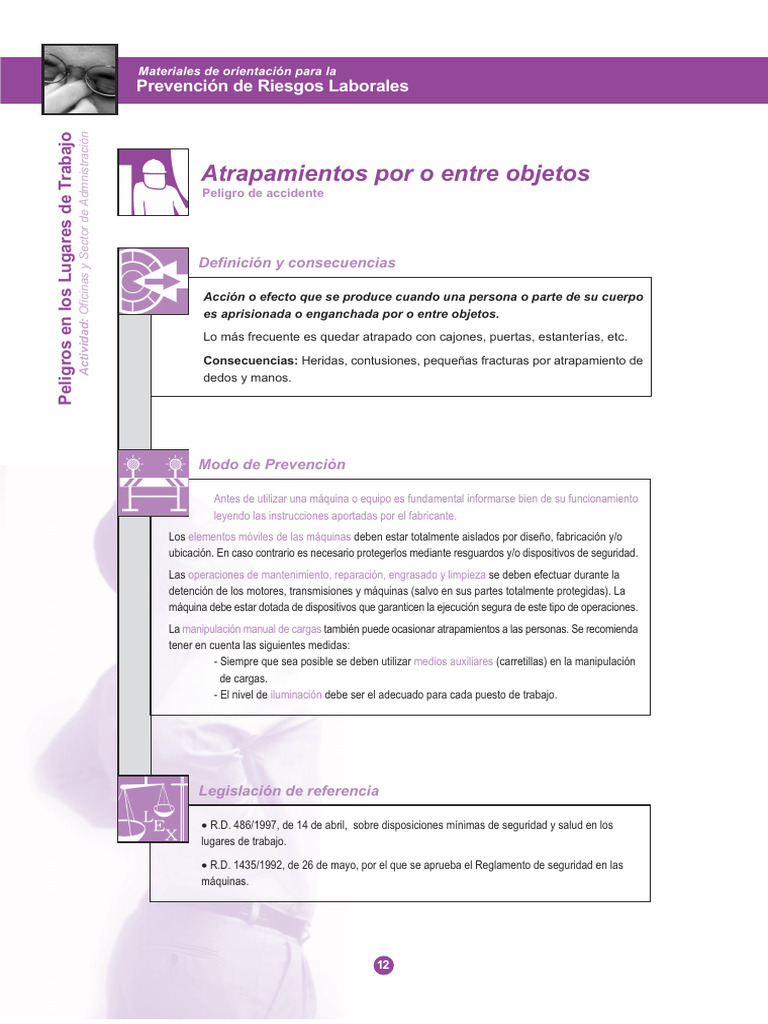 Atrapamiento por o entre objetos | PDF
