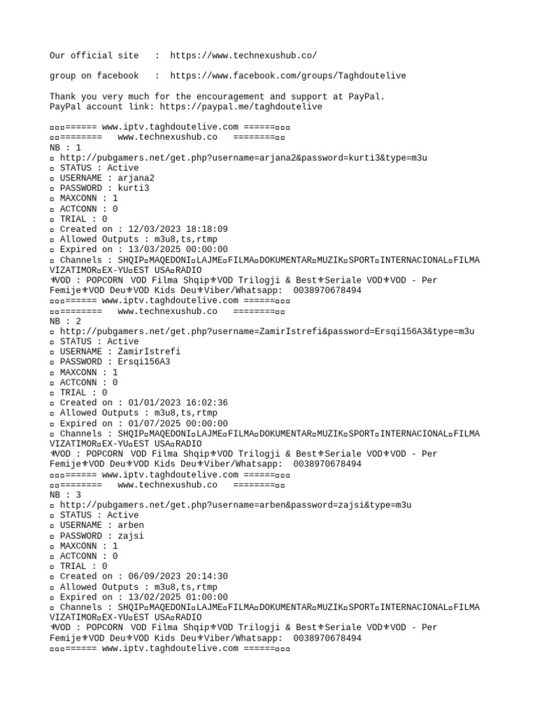 Xtream Iptv M3u 21-09-2024 | PDF