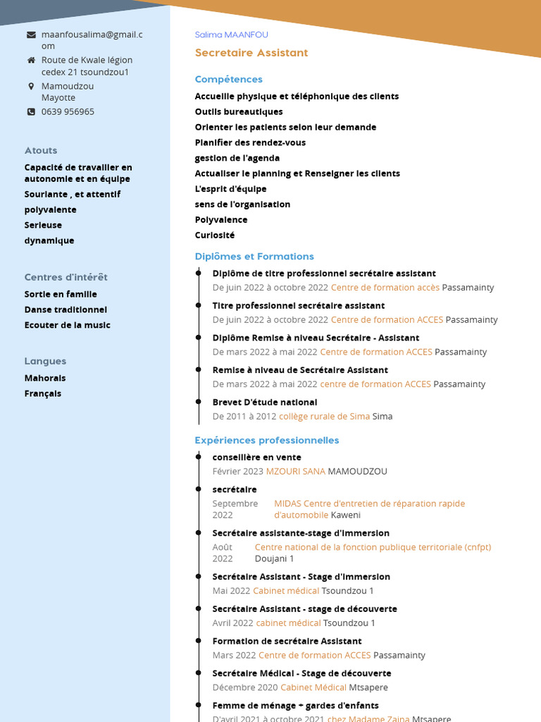 mes cv 2023 | PDF