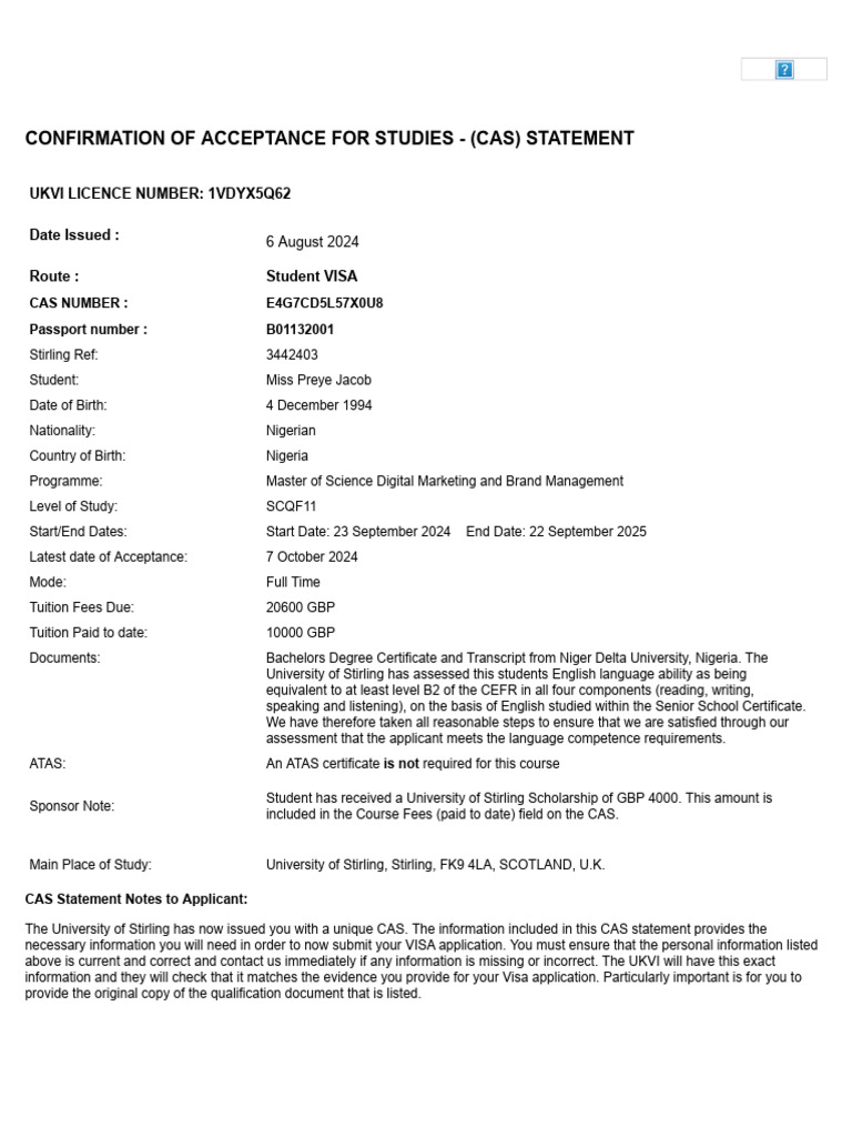 CAS Preye Jacob 1 | PDF