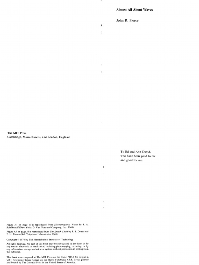 Almost All About Waves by John R. Pierce | PDF