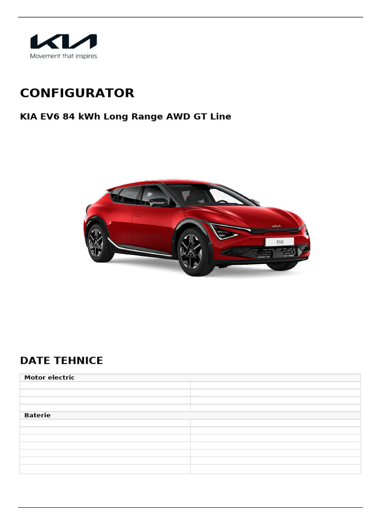 Kia Auto Configuration | PDF