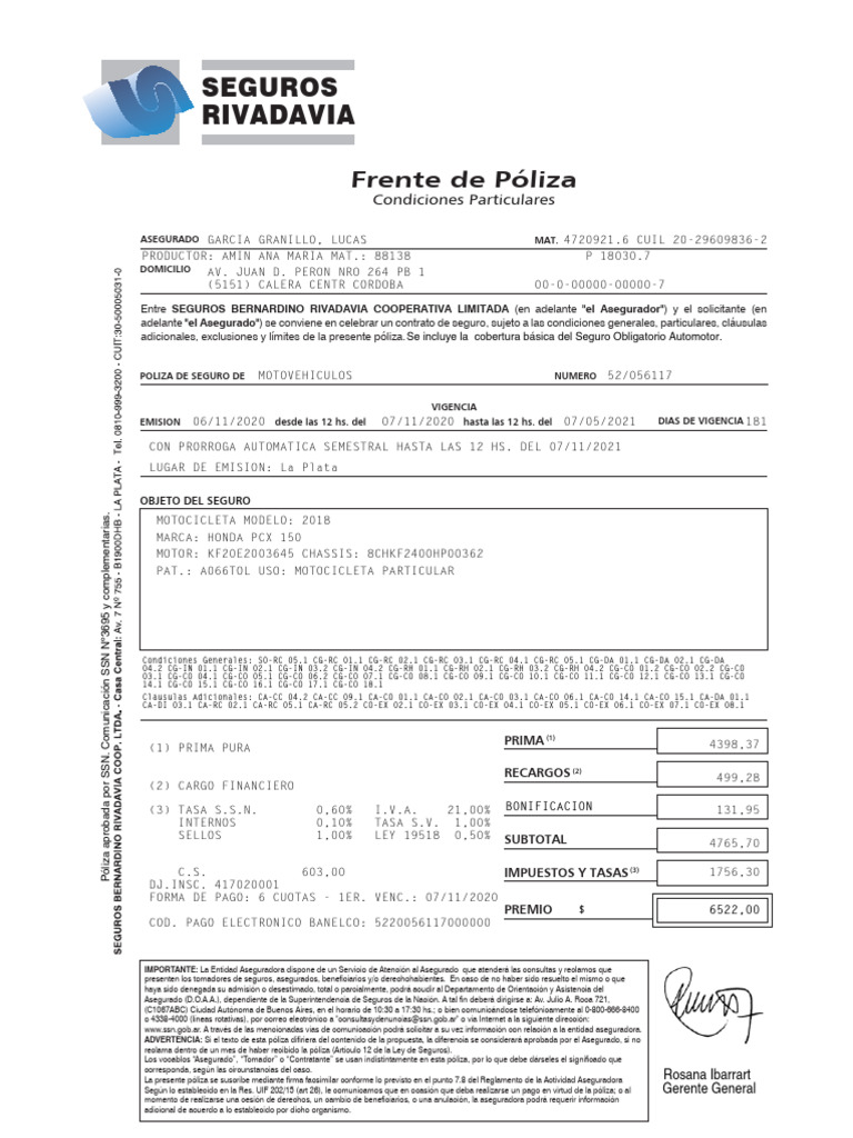 Póliza | PDF