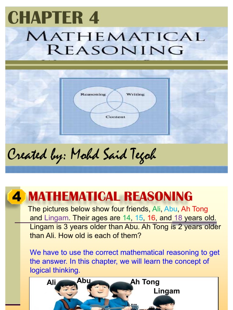 Chapter 4 Mathematical Reasoning | Download Free PDF | Deductive ...