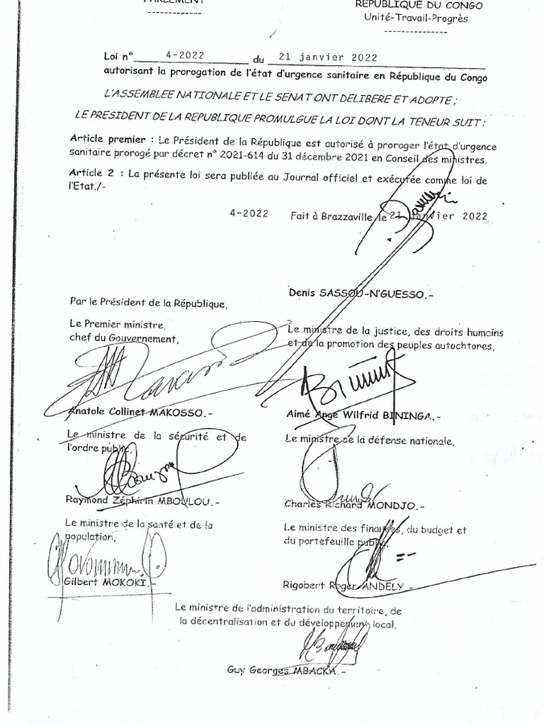 Loi N° 4 2022 Du 21 Janvier 2022 | PDF