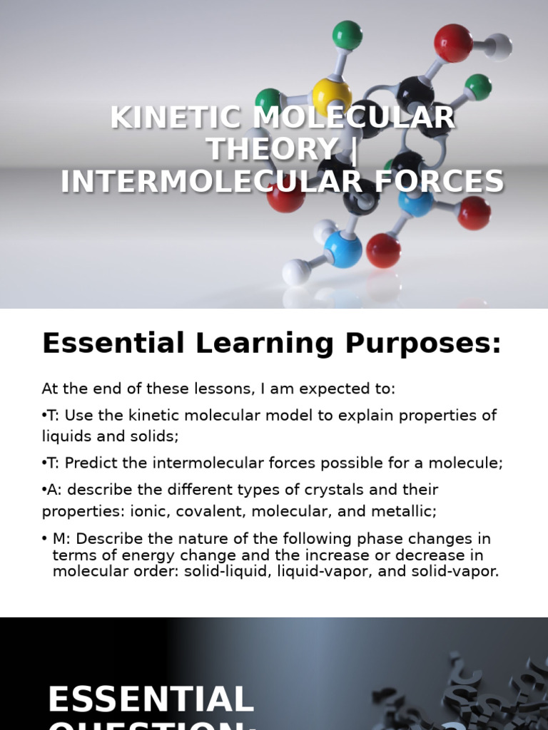 Week 1-Kinetic Molecular Theory | PDF