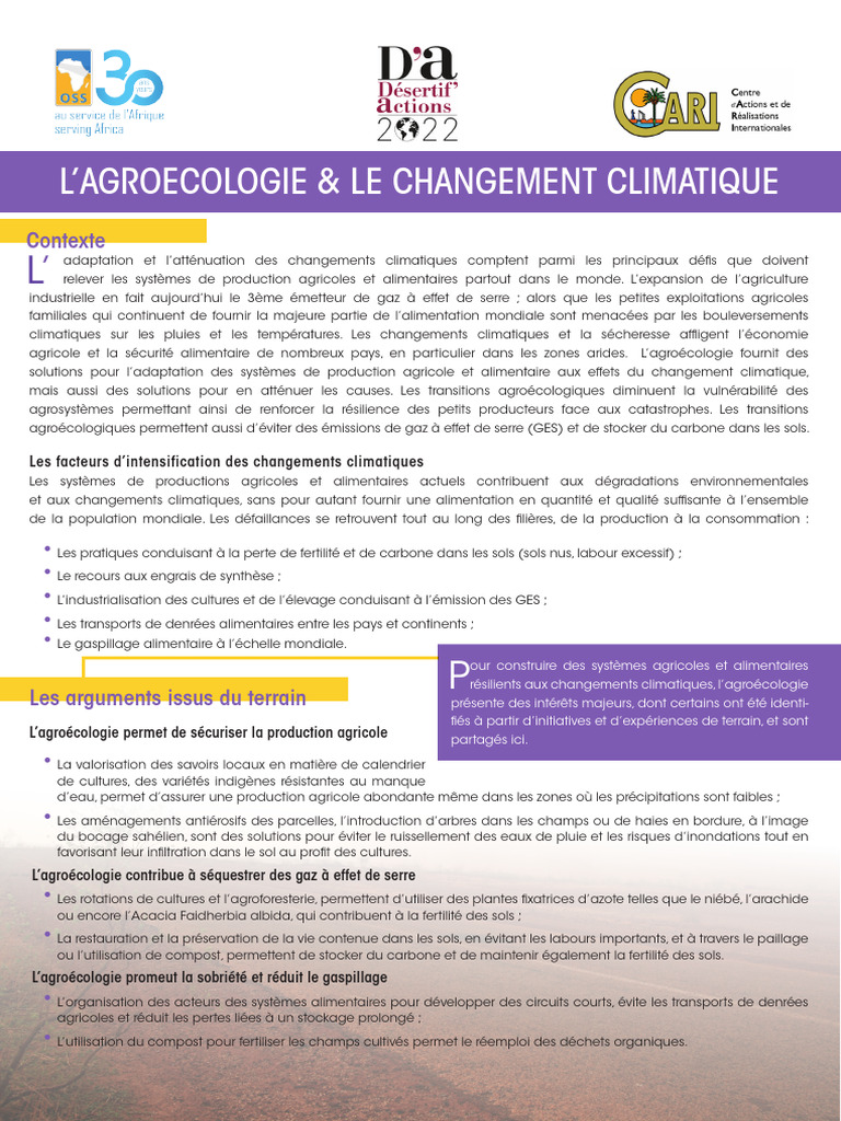 Fiche Changement Climatique | PDF