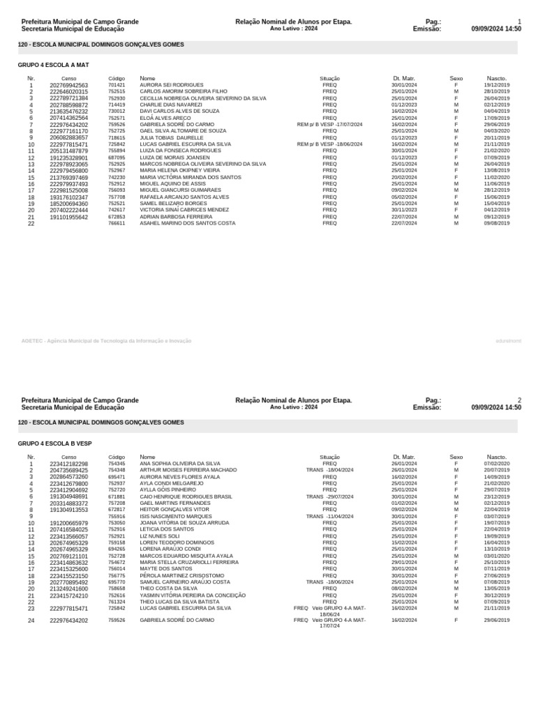 Relação Nominal | PDF