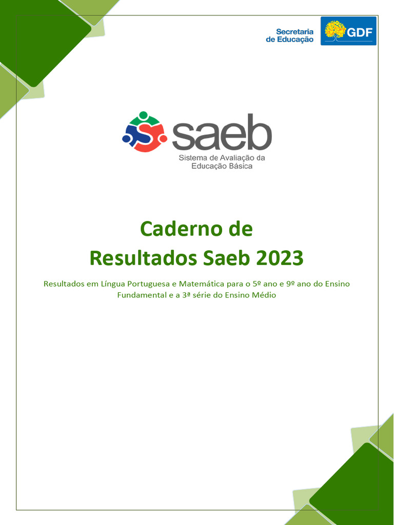 Caderno Saeb 2023 Versao 13 09 24 | PDF