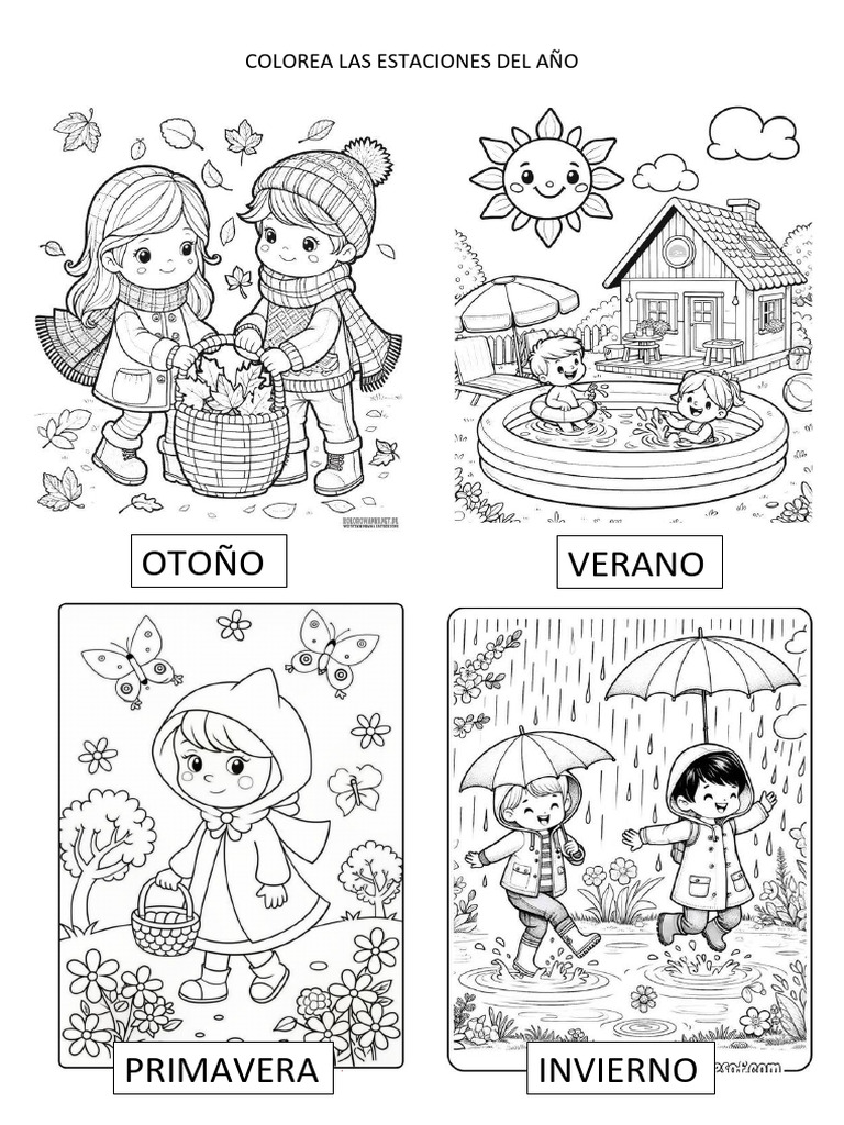 COLOREA LAS ESTACIONES DEL AÑO | PDF