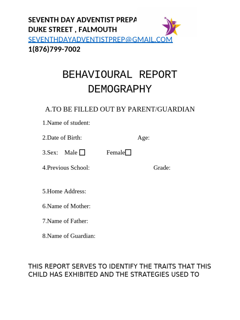Behavioural Report | PDF