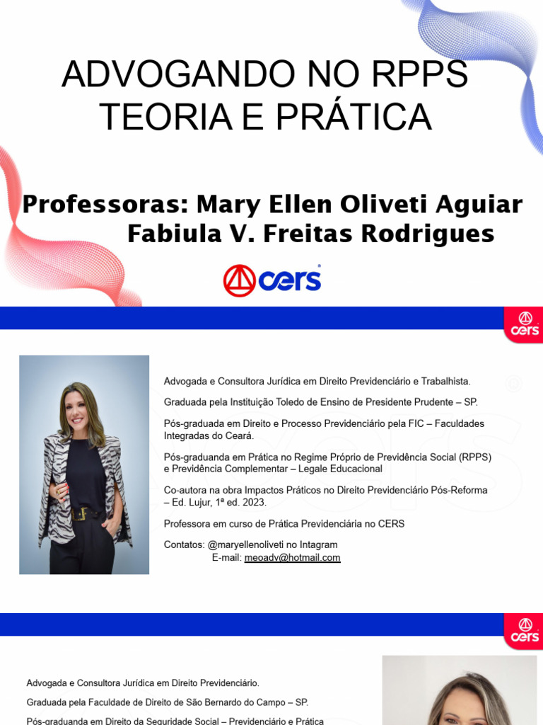 05 - Slides - Advogando No RGPS - Teoria e Prática | PDF