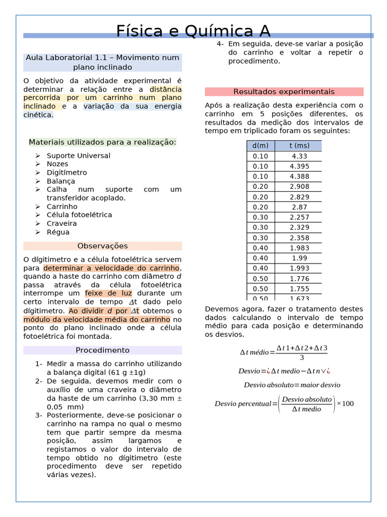 Física e Quimica TP | PDF
