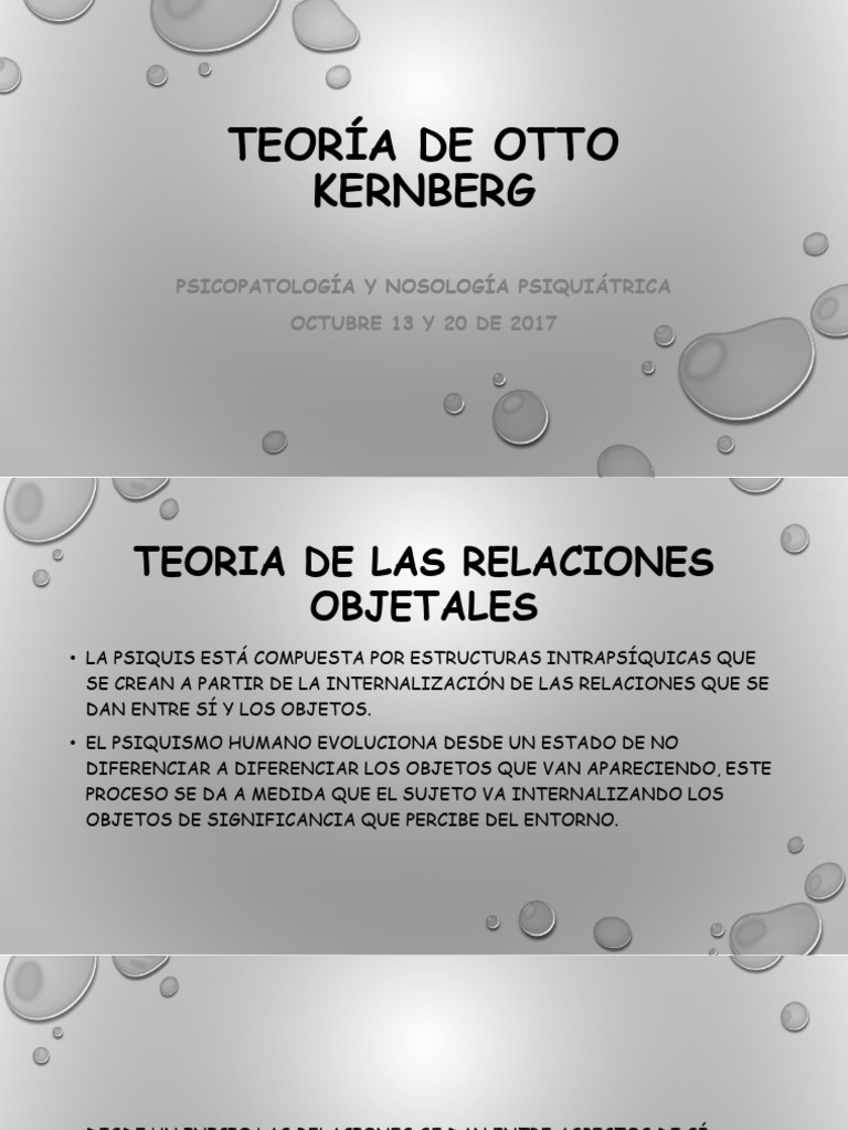 Teoría de OTTO KERNBERG | PDF