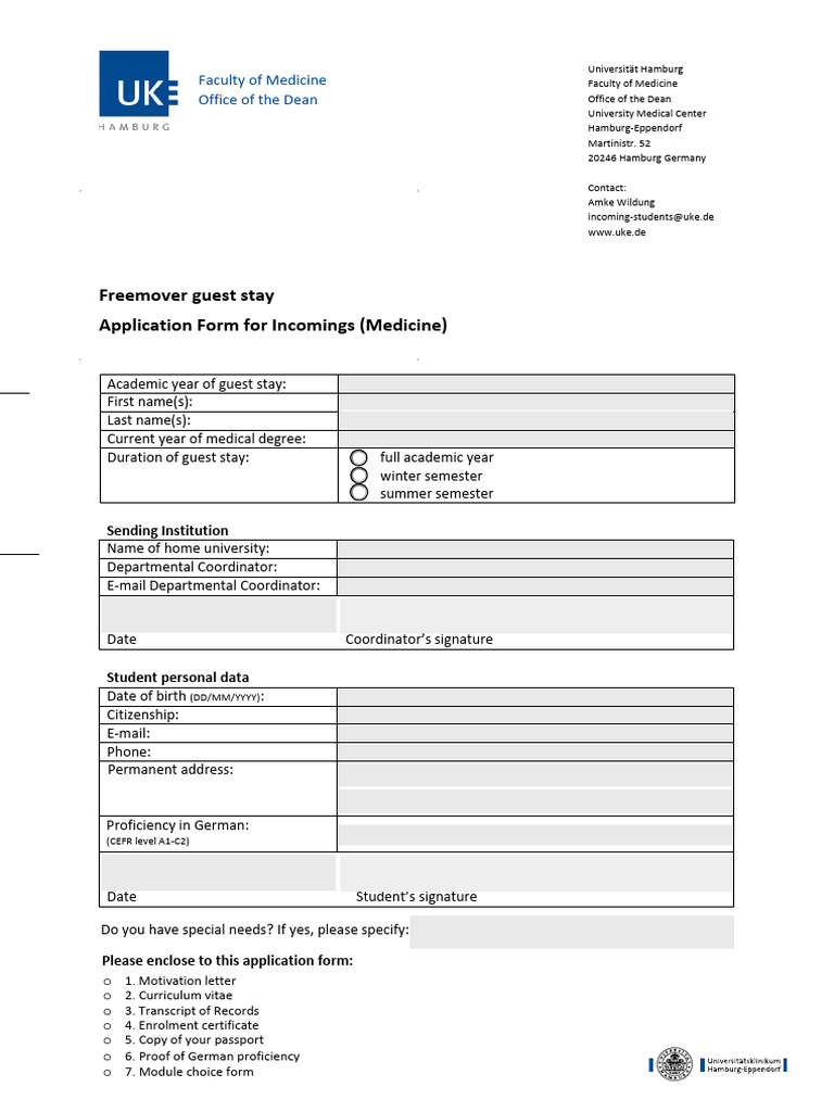 Application Form Freemover | PDF