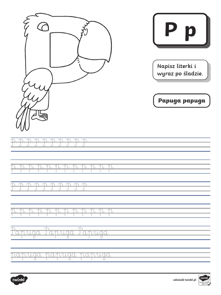 Litera P - Wersja Czarno-Biała | PDF