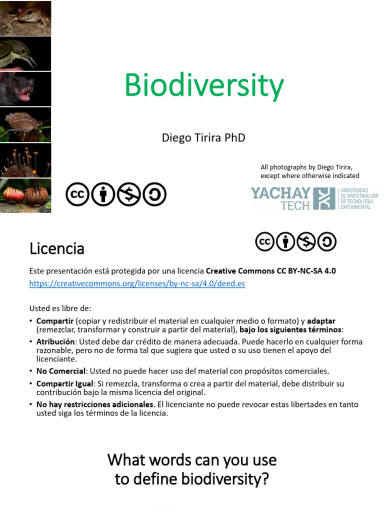 BS 01 Intro Biodiversity | PDF