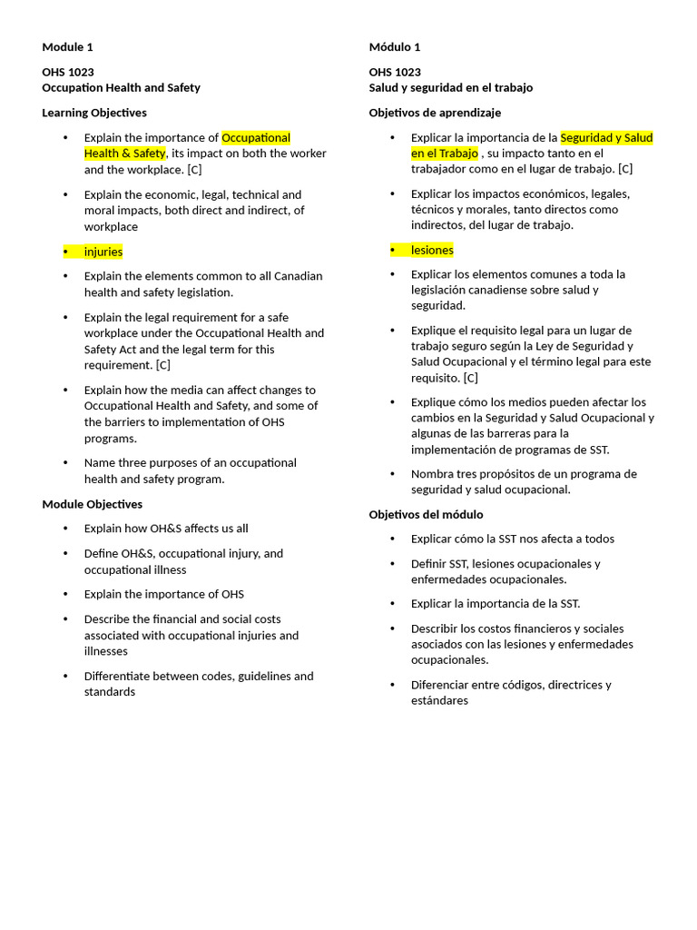 Summary - Modulo 1 | PDF
