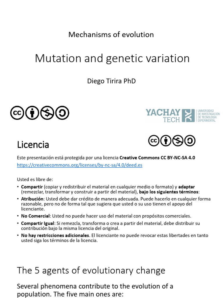 Evolution 04 Mutations | PDF