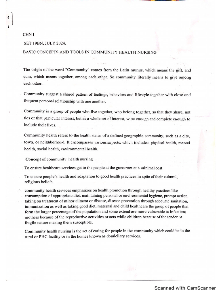 Community Health Nursing | PDF