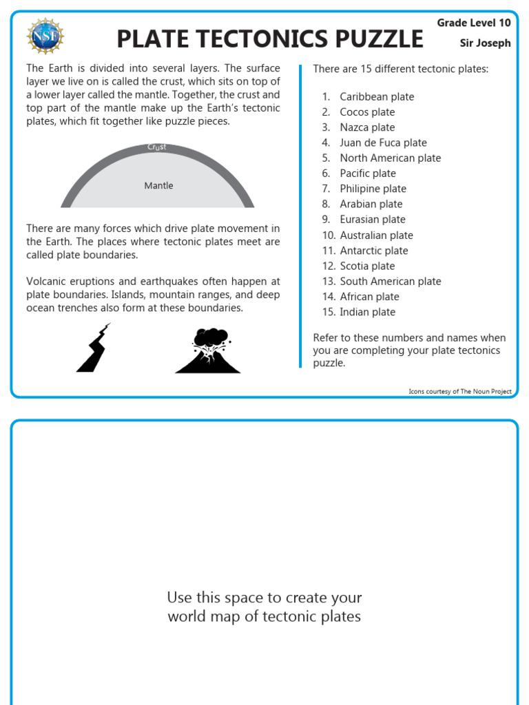 Activity 1.. Plate Tectonic Puzzle | PDF