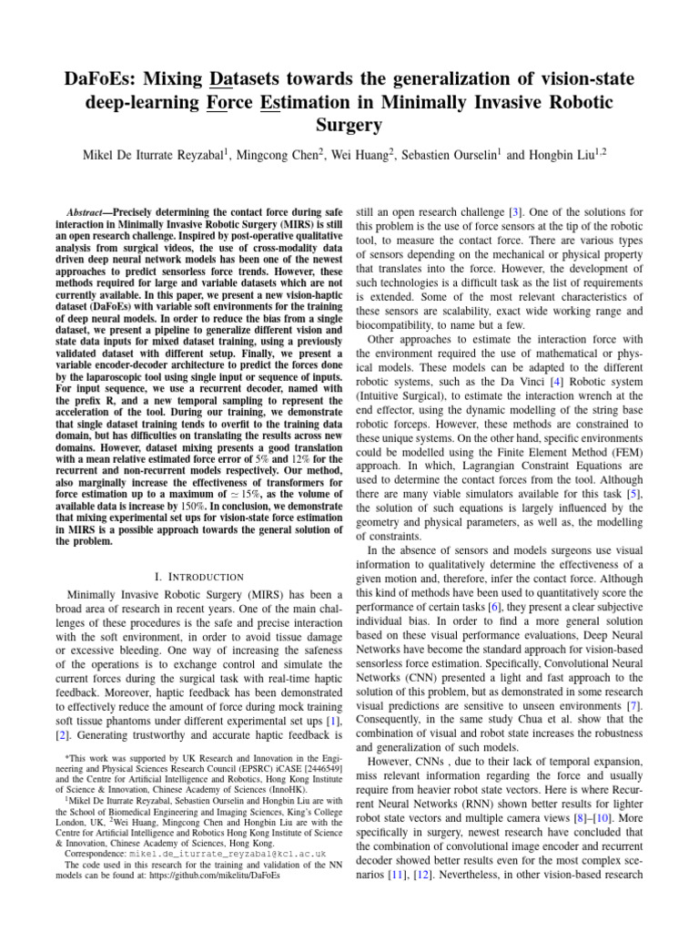 DaFoEs - Mixing Datasets Towards The Generalization of Vision-State Deep-Learning Force ...