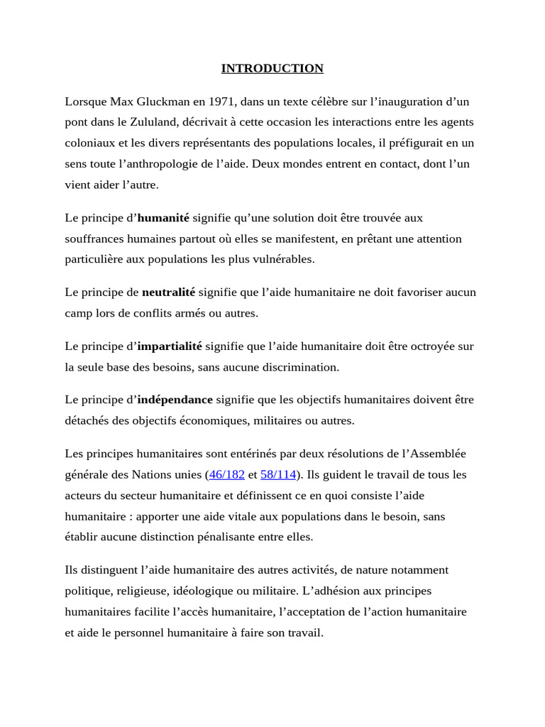Humanitaire | PDF