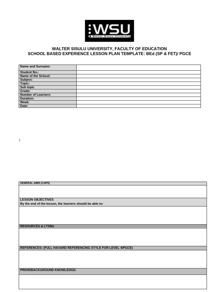 2024 Sbe Lesson Plan Template (003) | PDF