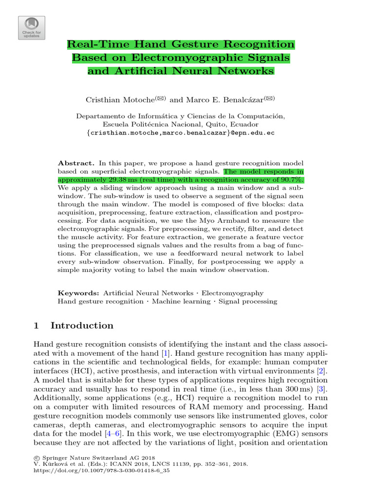 Real-Time Hand Gesture Recognition Based On Electromyographic Signals ...