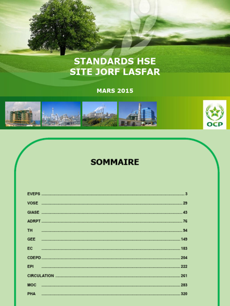 Fascicule Standards HSE | PDF