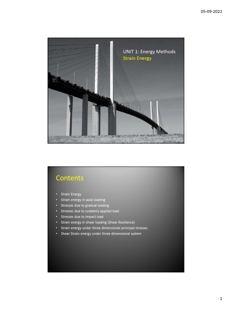 UNIT 1 Energy Methods | PDF