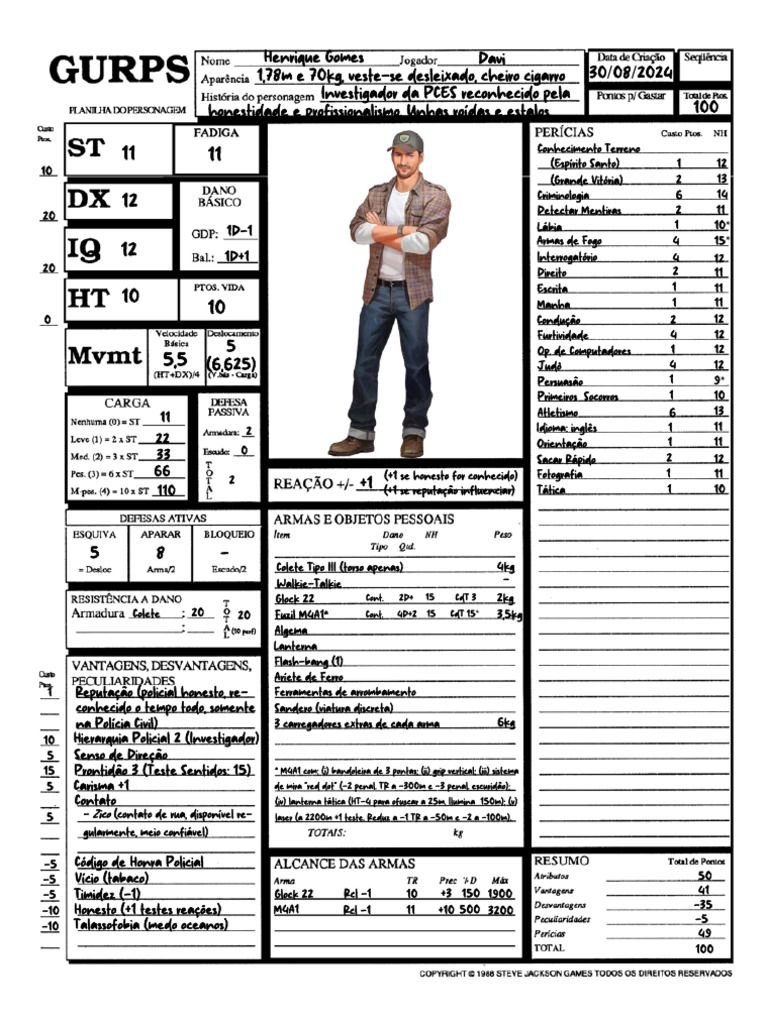 Henrique Gomes (GURPS Cops) | PDF