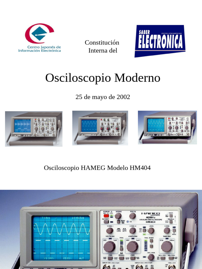 Osciloscopio HAMEG: Modelo HM404 | PDF