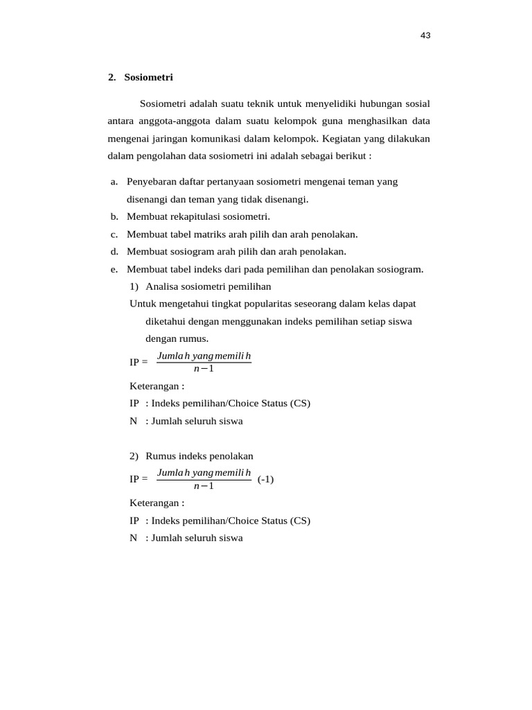 Sosiometri X SOS 2 | PDF