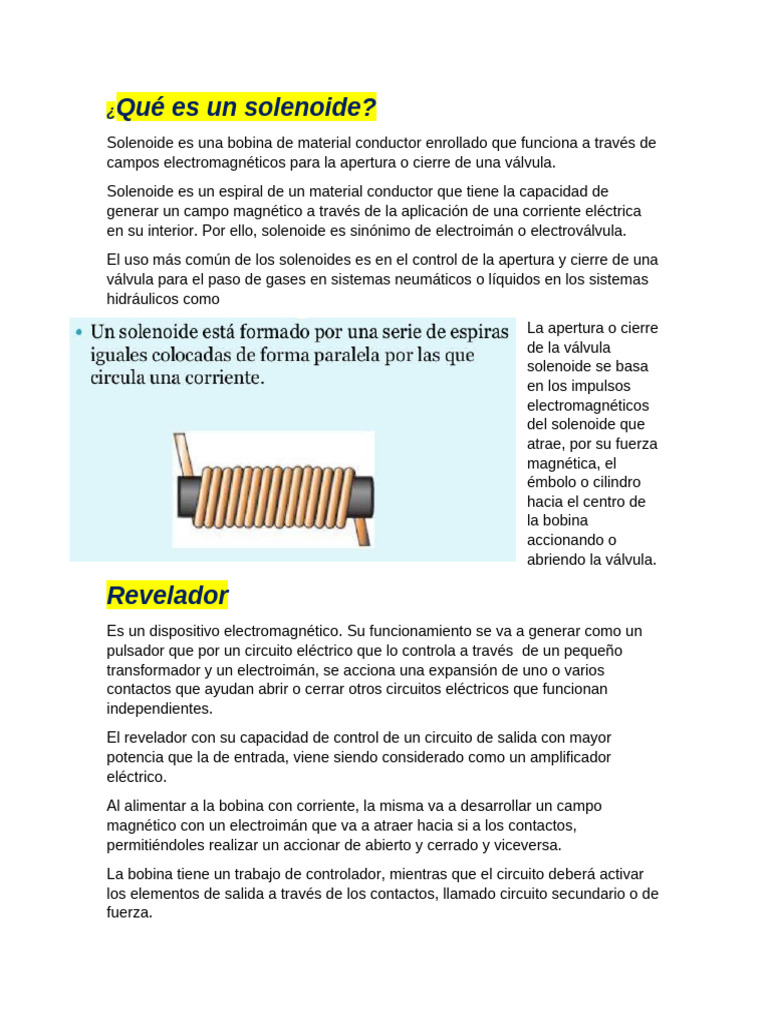 Qué es un solenoide | PDF