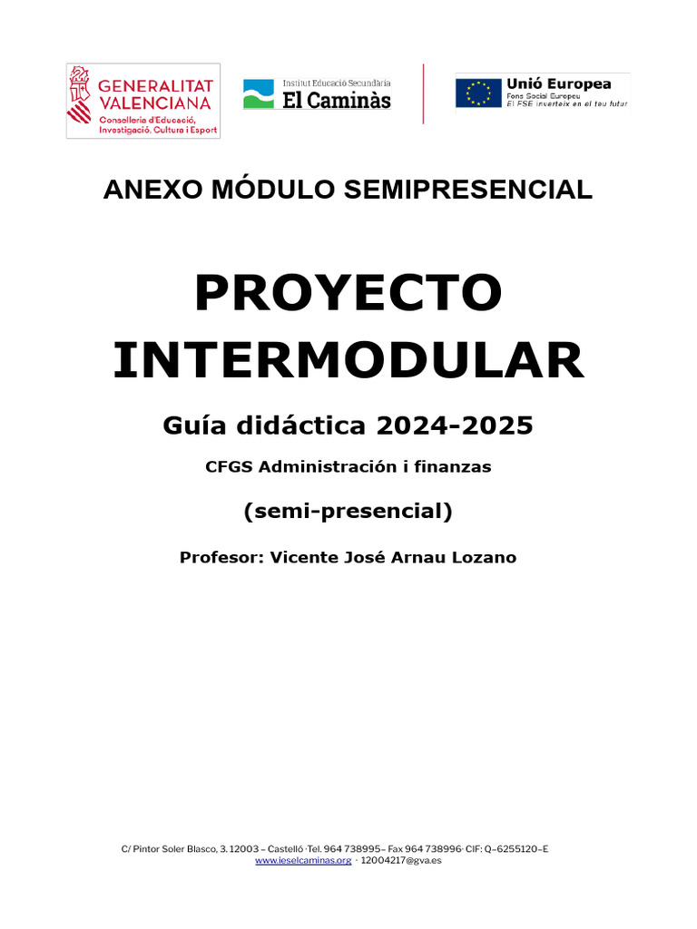 Guia Didàctica Projecte Intermodular (3) | PDF