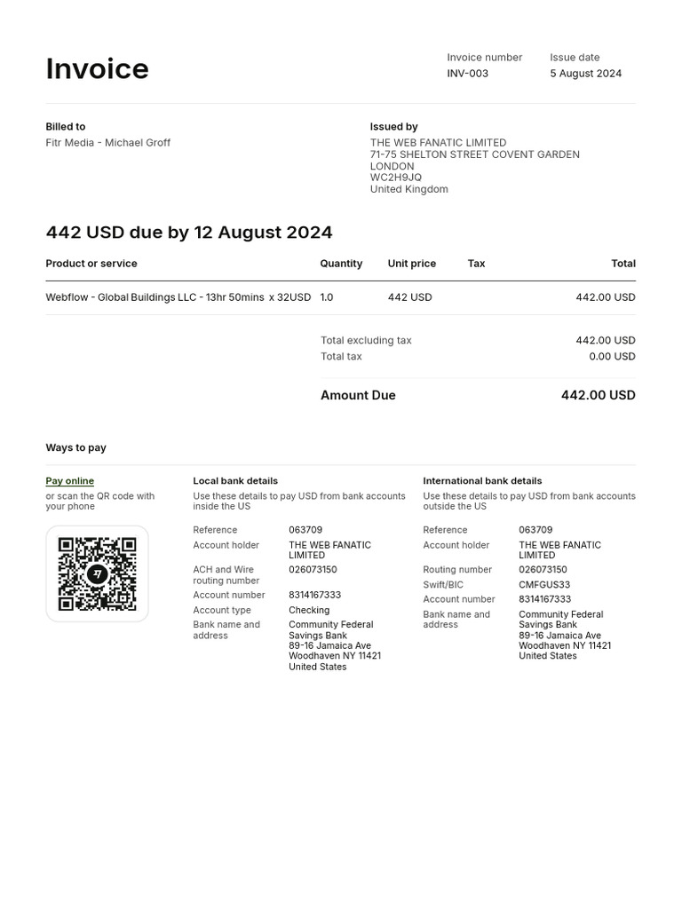 Invoice #2 - 5th April 2024 | PDF