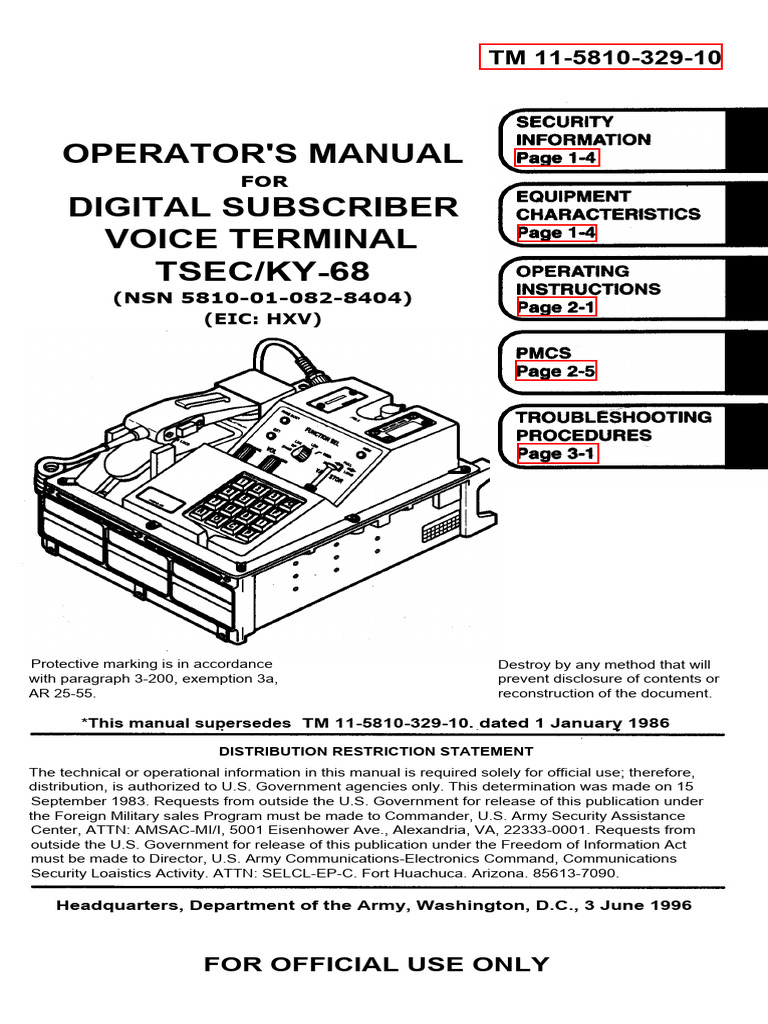 TM 11 5810 329 10 | PDF
