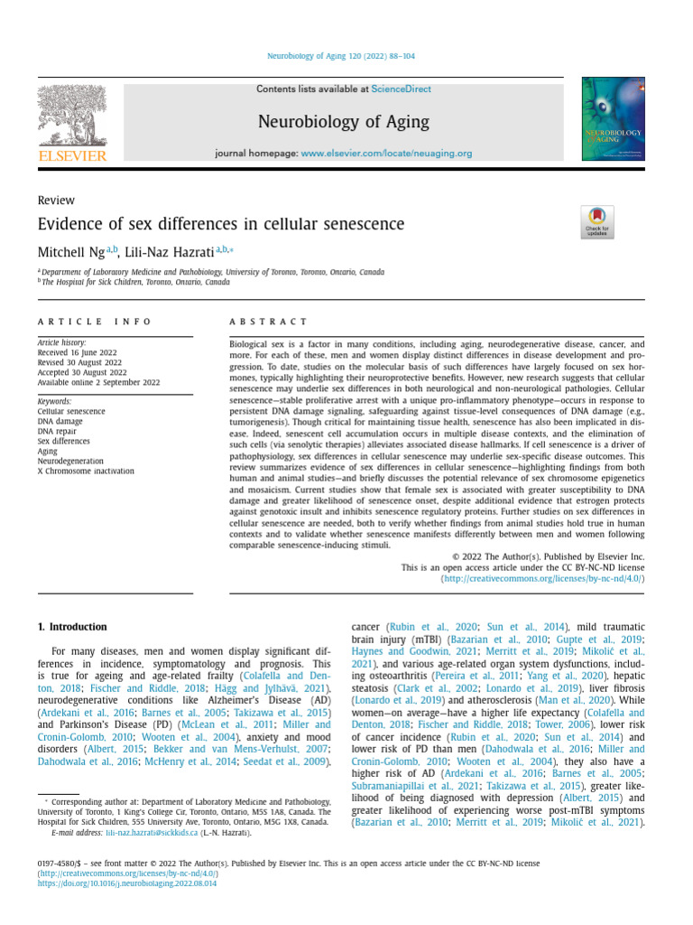 Ng 2022 Sex Diff Cell Senescence Pdf