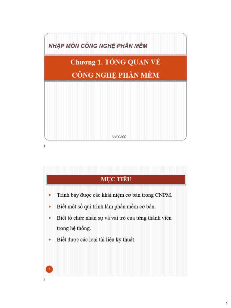 Chuong 1. Tong Quan Ve CNPM - V1 - 2022 - SV | PDF