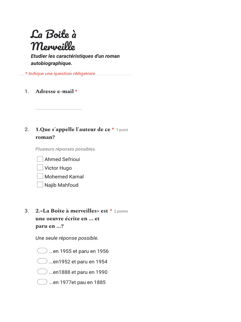 La Boite À Merveille | PDF