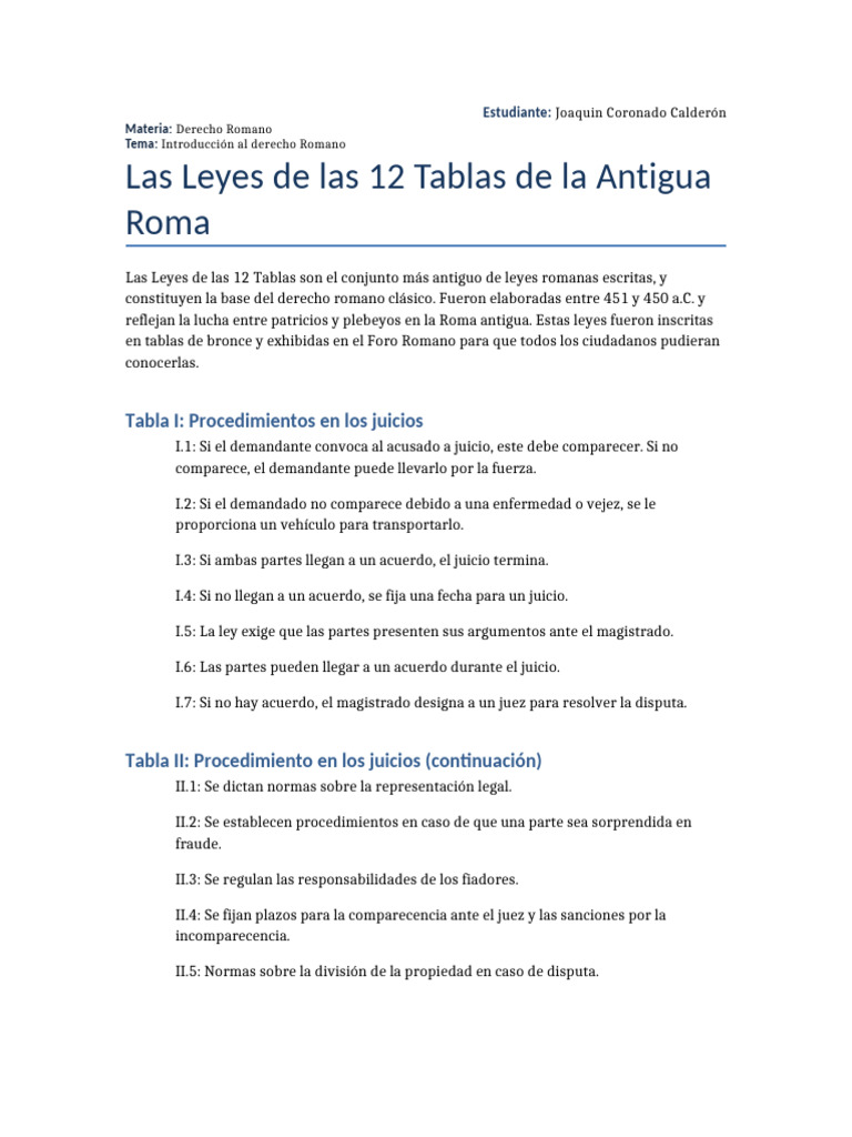 Leyes De Las 12 Tablas Pdf