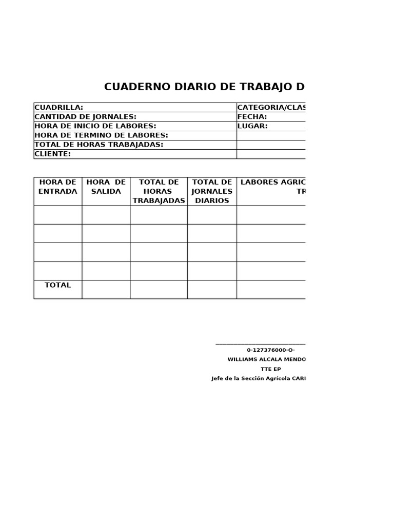 Cuaderno Diario | PDF