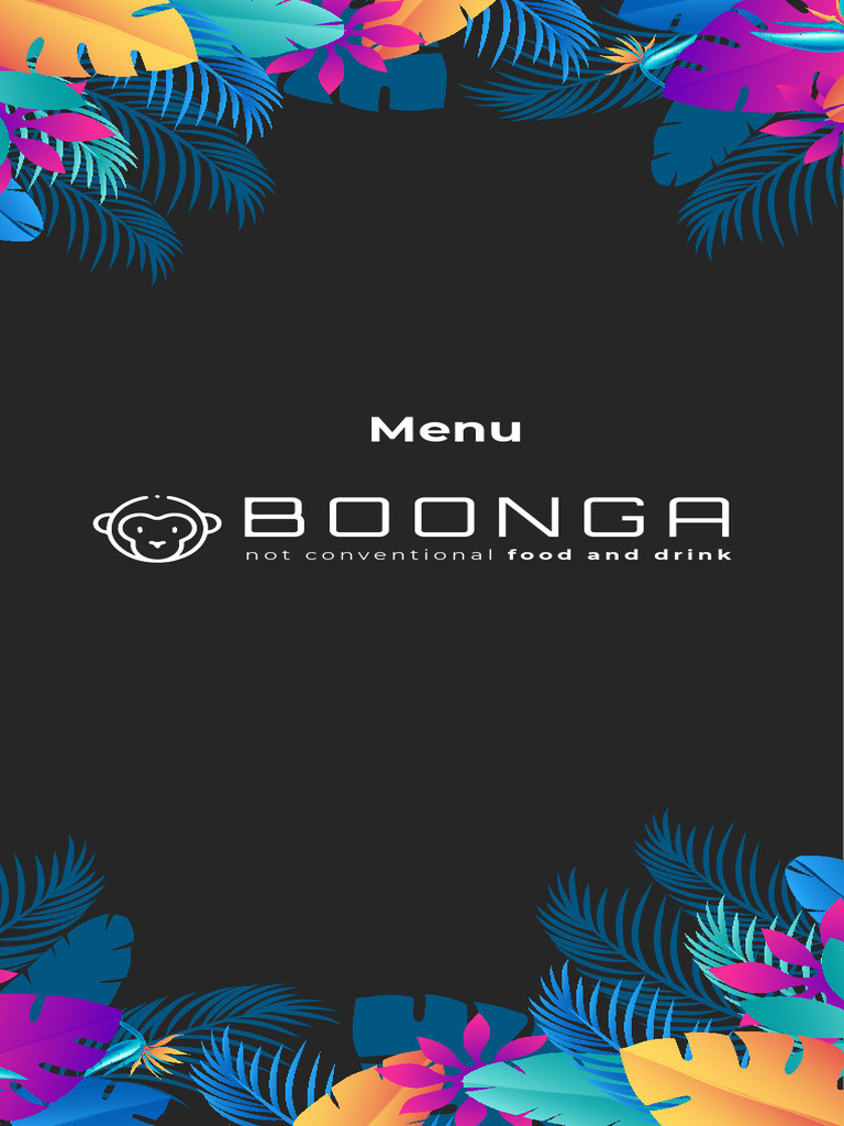 Menu BOONGA | PDF