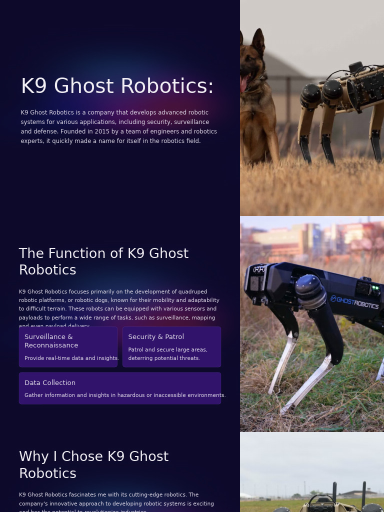 K9 Ghost Robotics | PDF